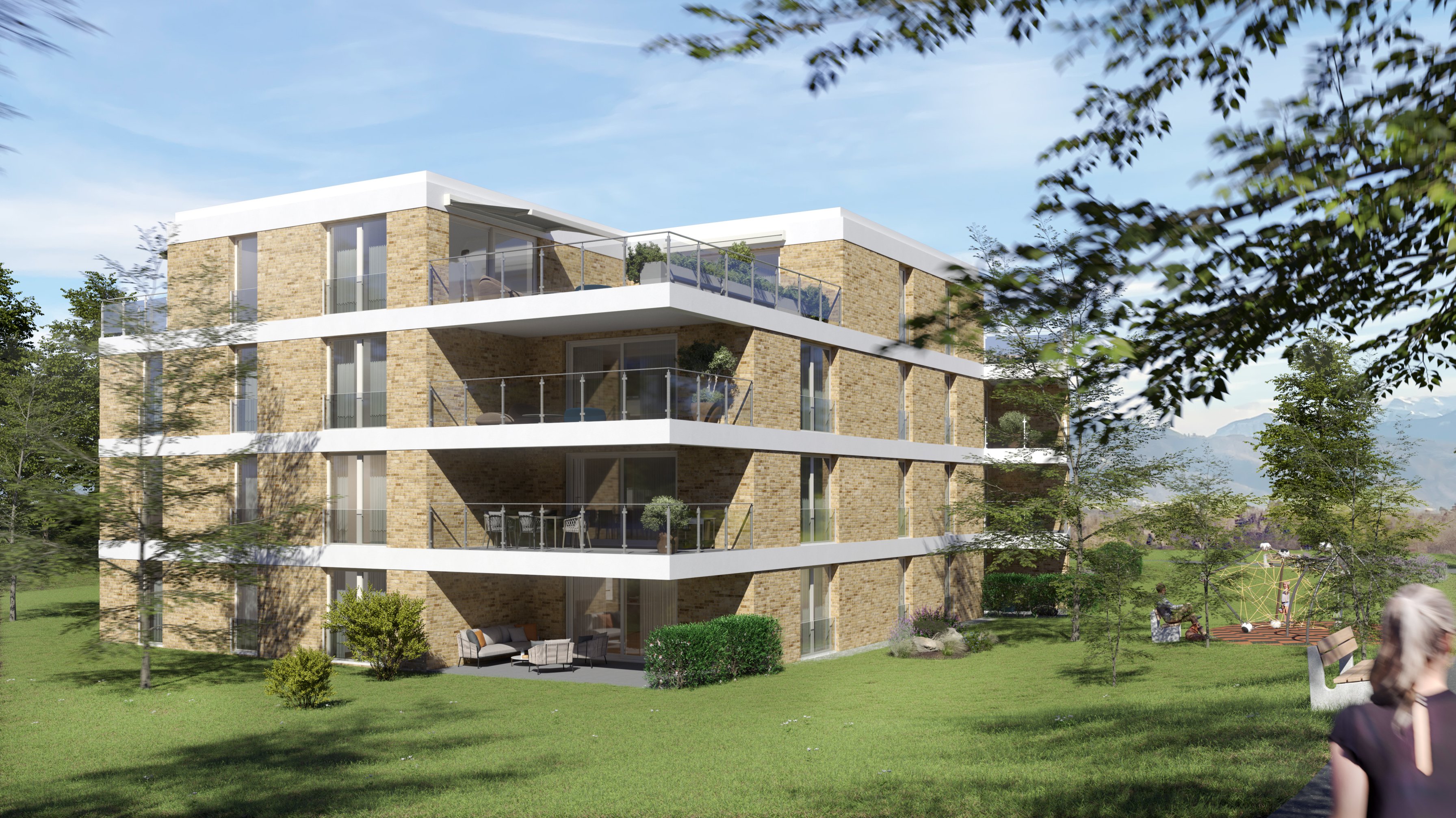 Residential building - Mehrfamilienhaus 3d render